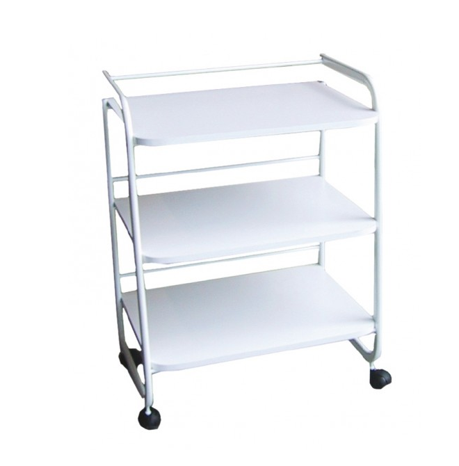 3-Tier Trolley: 3 Shelves White – Synergy Beauty Supplies