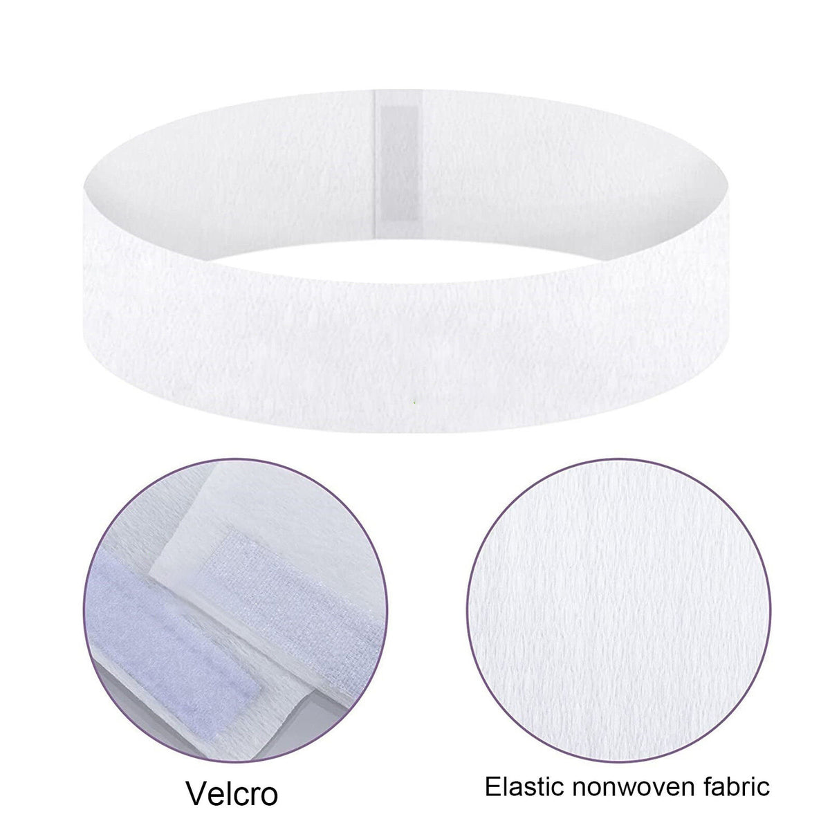 Synergy Disposable Velcro Headbands – 100pk – Synergy Beauty Supplies